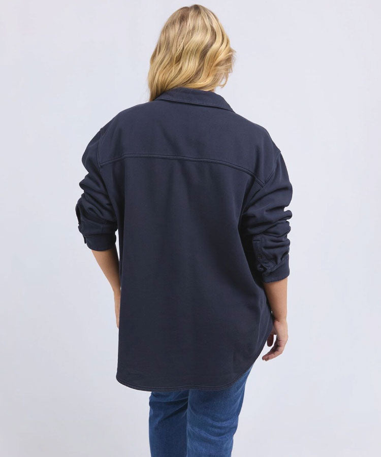 Elm Poppy Fleece Shacket - Navy – Gabriel's Fashion & Footwear ...
