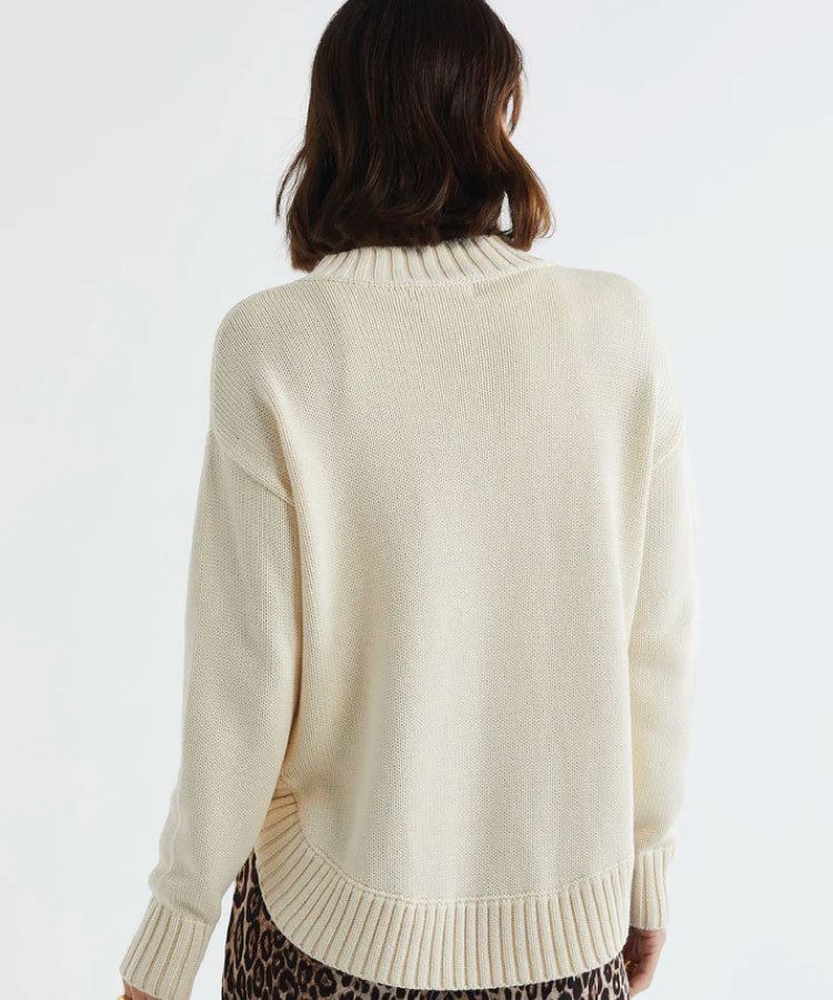 LD + C Chunky Cotton Jumper - Snow – Gabriel's Fashion & Footwear ...